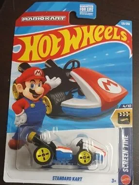 Hot Wheels | Toys | Hot Wheels Mario Kart Standard Kart Toy Red Blue ...